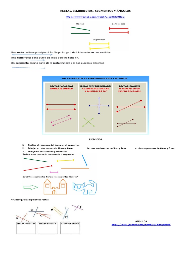 Rectas Semirrectas y Segmentos | PDF