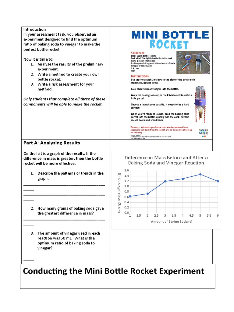 Bottle Rocket Experiment Guide | PDF | Risk | Experiment