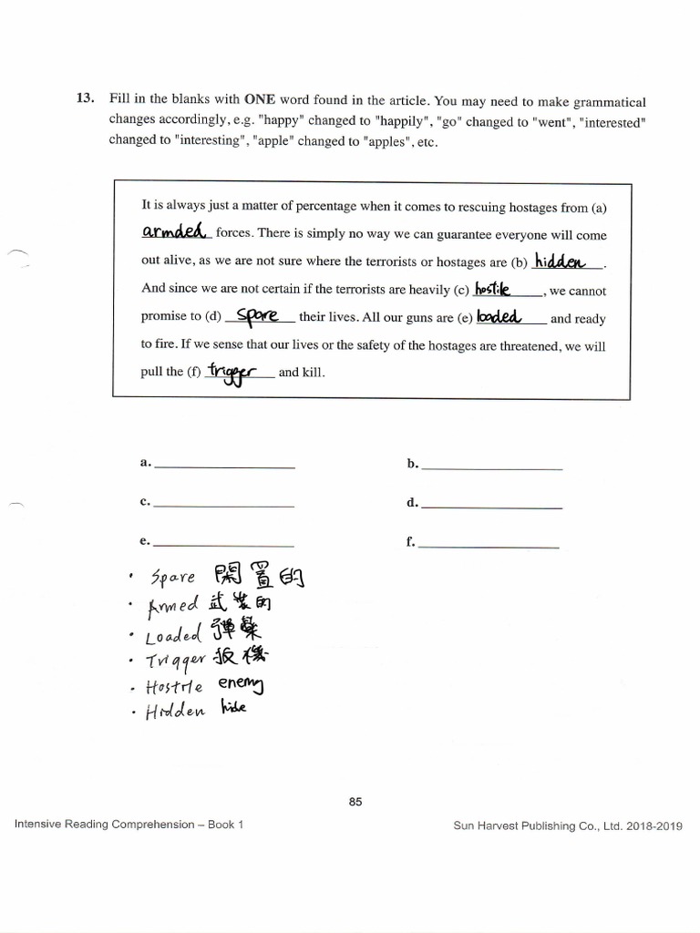 Comprehension Unit 18 | PDF