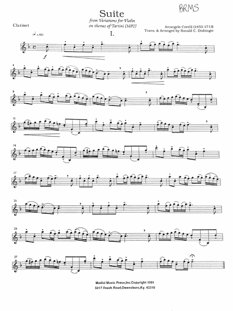 Corelli Suite No. 1, Mvts. 1 and 2 | PDF