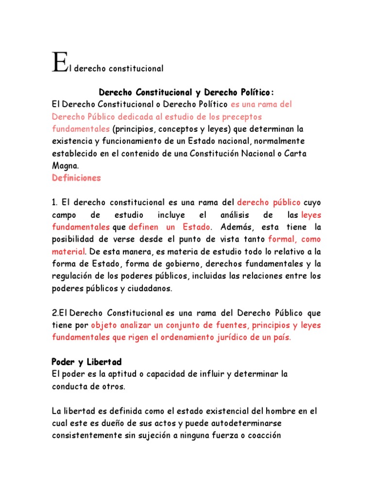 Fundamentos del Derecho Constitucional | PDF