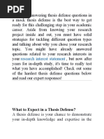 Sample Thesis Defense Questions and Answers | PDF | Likert Scale | Matter