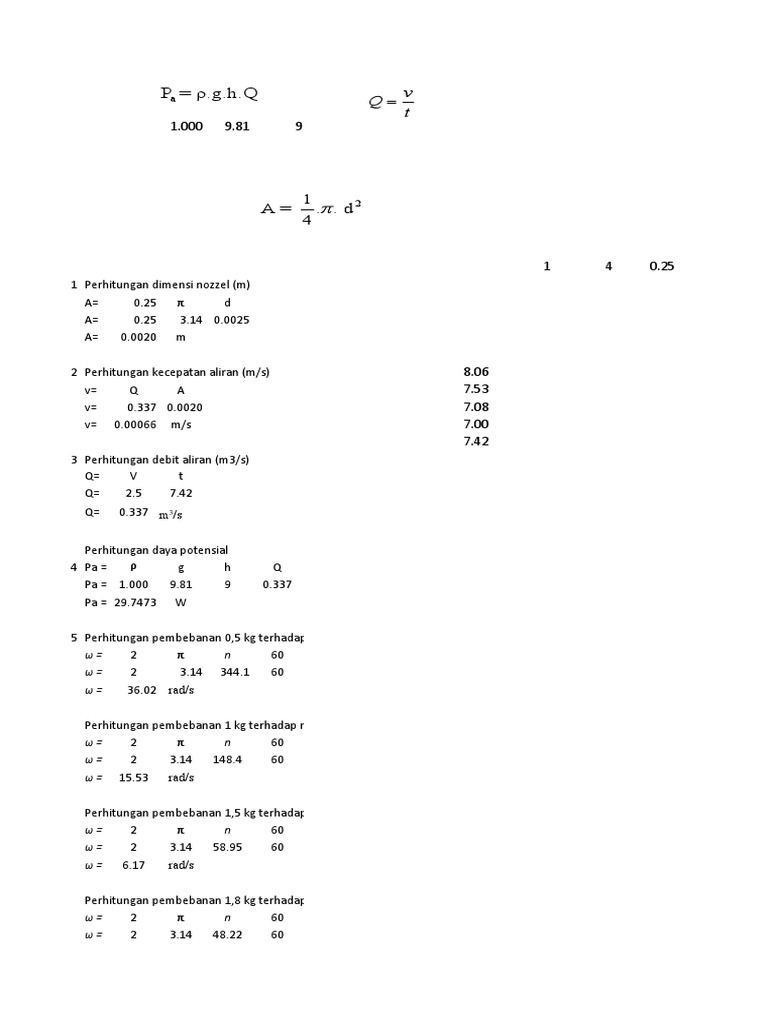 Contoh Perhitungan | PDF