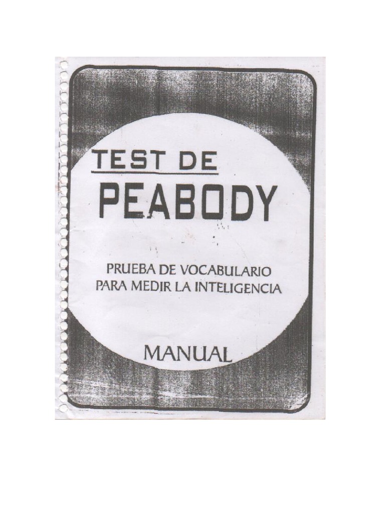 Test de Peabody - Manual | PDF