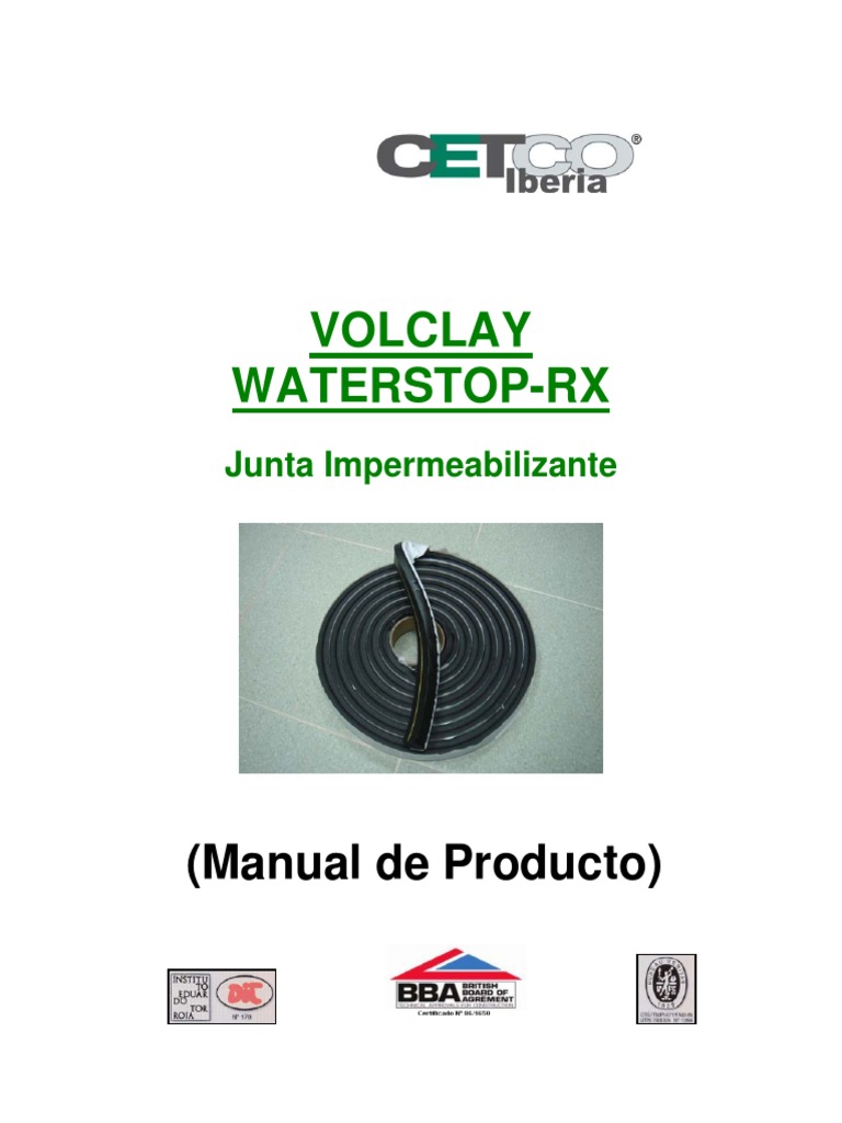 Junta Impermeabilizante Waterstop-RX | PDF | Hormigón | Ingeniero civil