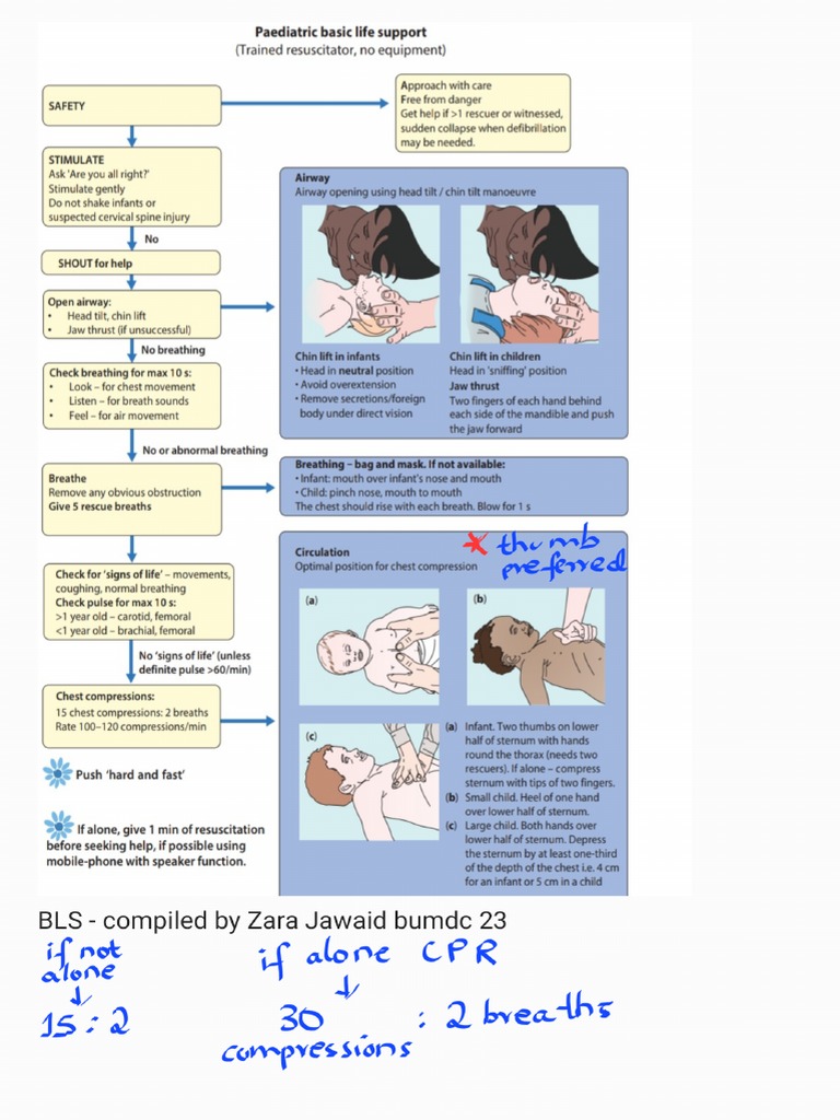 Basic Life Support Paeds Station by Zara Jawaid Bumdc 23 | PDF
