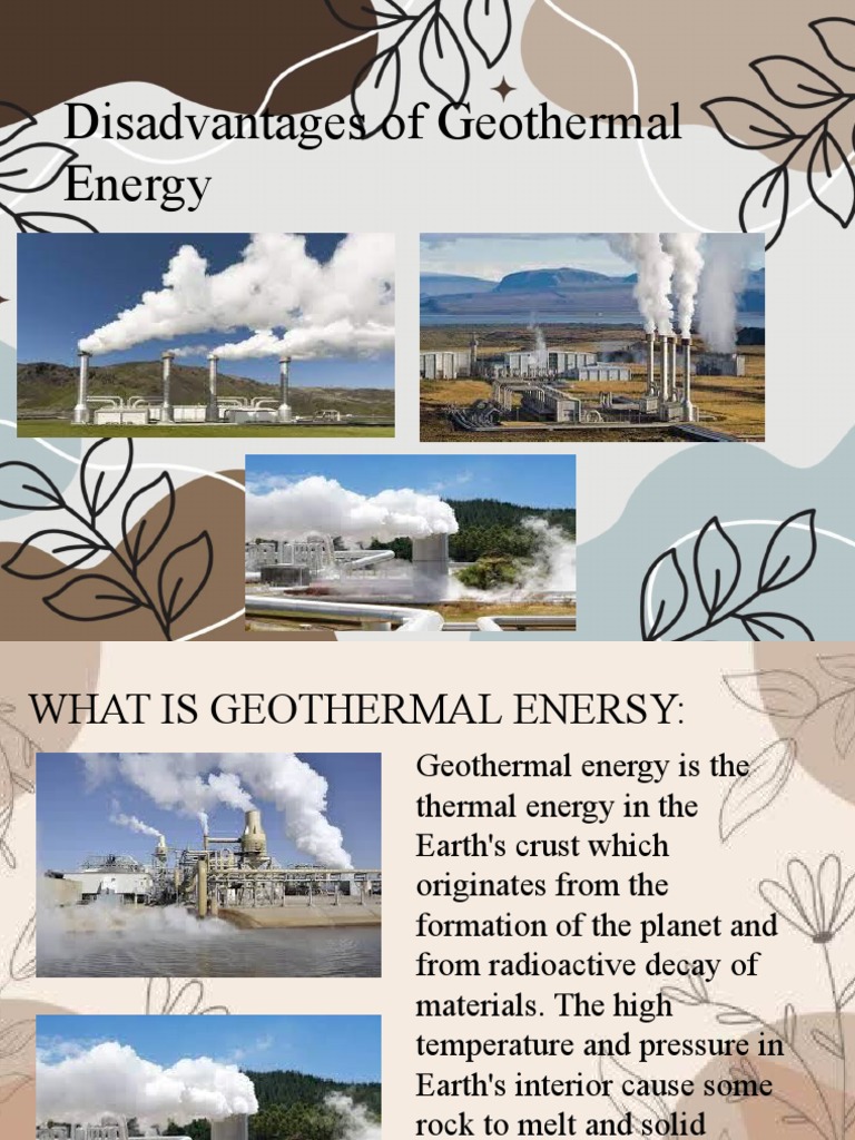 Disadvantages of Geothermal Energy Presentation 1 | PDF