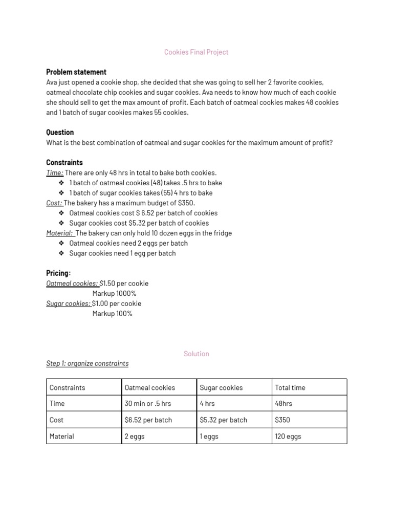 Cookies Final Project | PDF