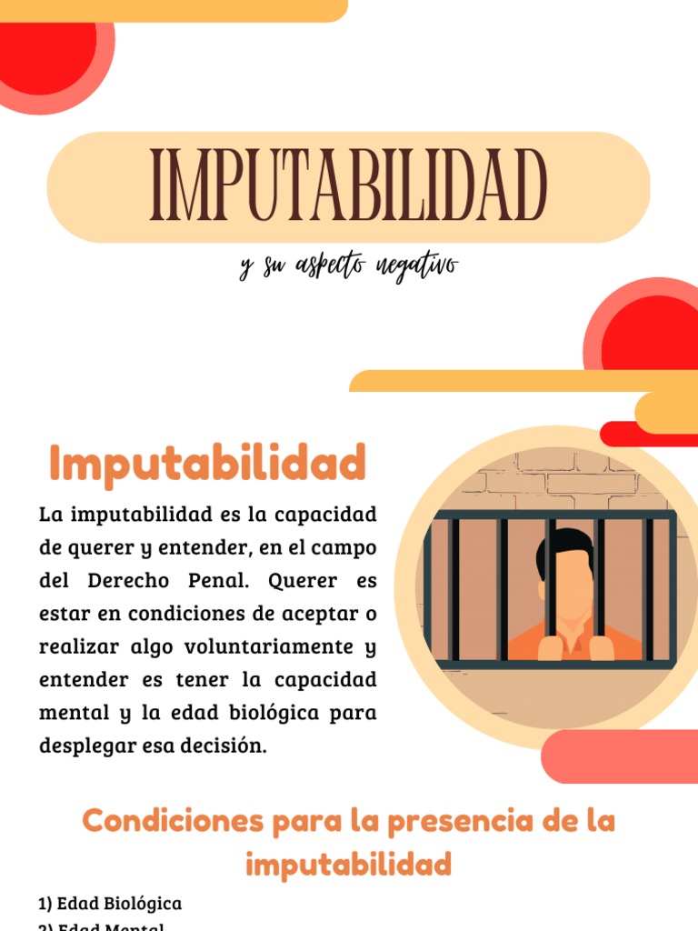 La imputabilidad y su aspecto negativo: la inimputabilidad | PDF