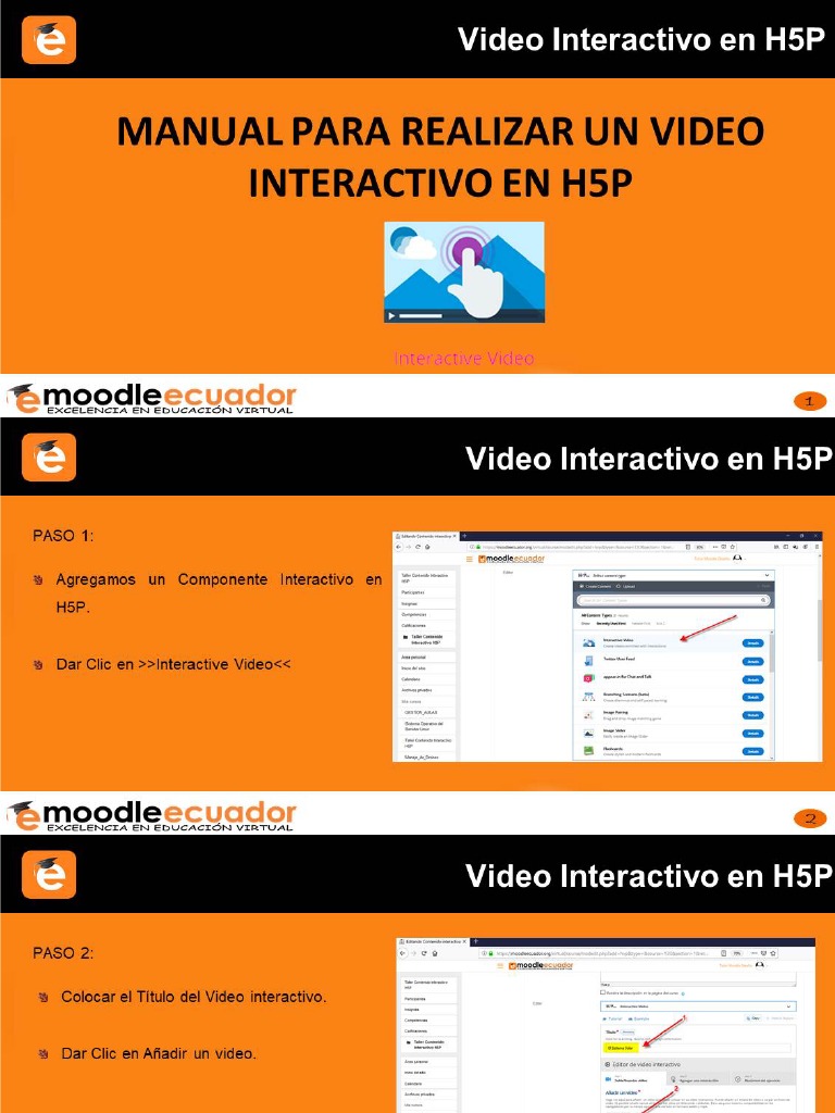 1 Manual para Realizar Un Video Interactivo en H5P | PDF