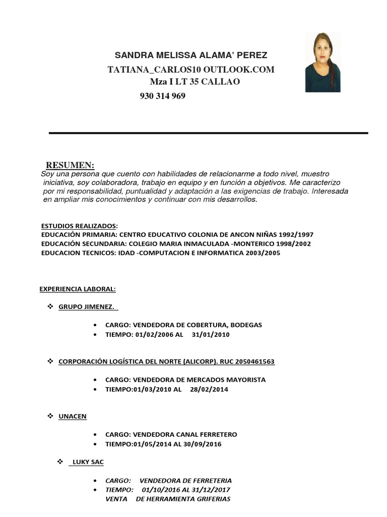 Sandra Melissa Alama' Perez | PDF