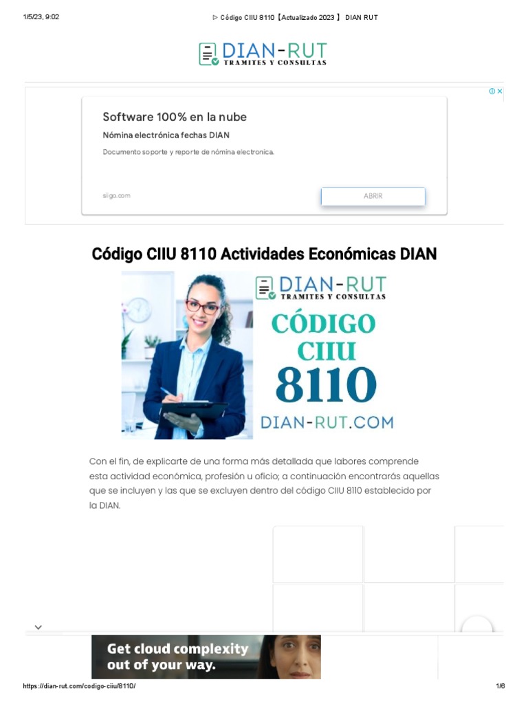 Código CIIU 8110 | PDF | Software | Contraseña