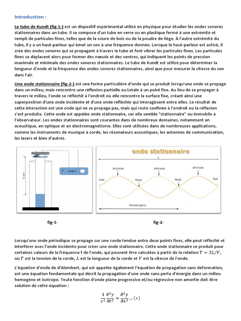 TP 2 Physique Done | PDF | Vagues | Son