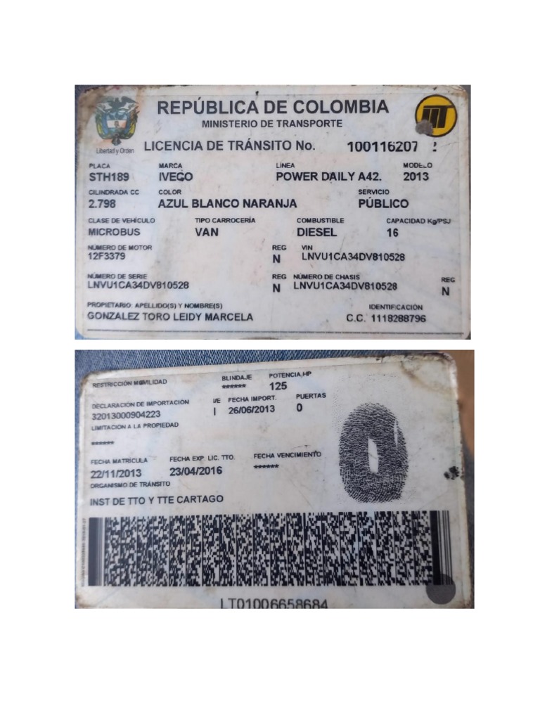 Tarjeta de Propiedad | PDF