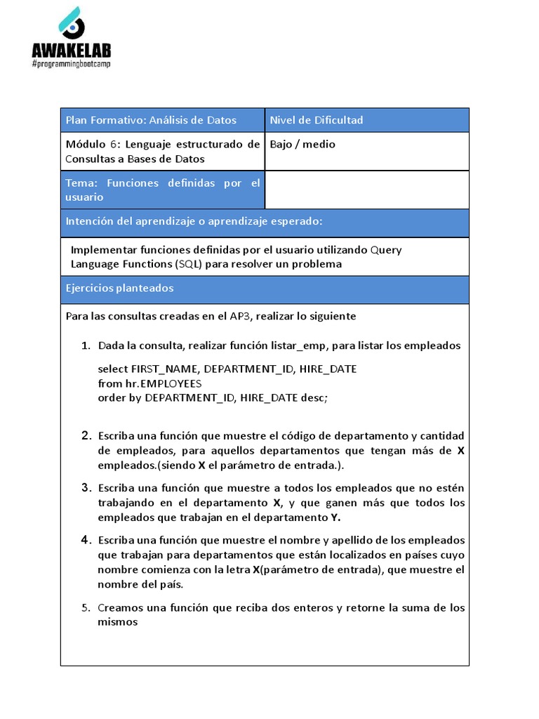 M6 AE6 Ejercicio | PDF