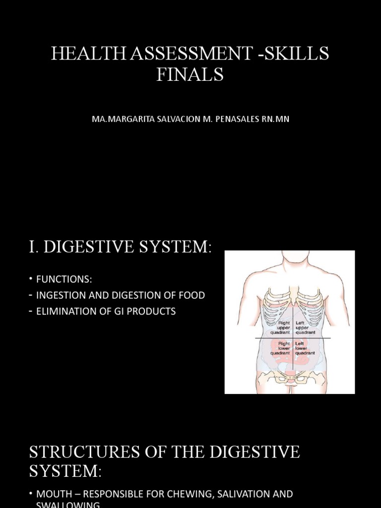 Health Assessment-Skills Finals | PDF | Human Digestive System ...
