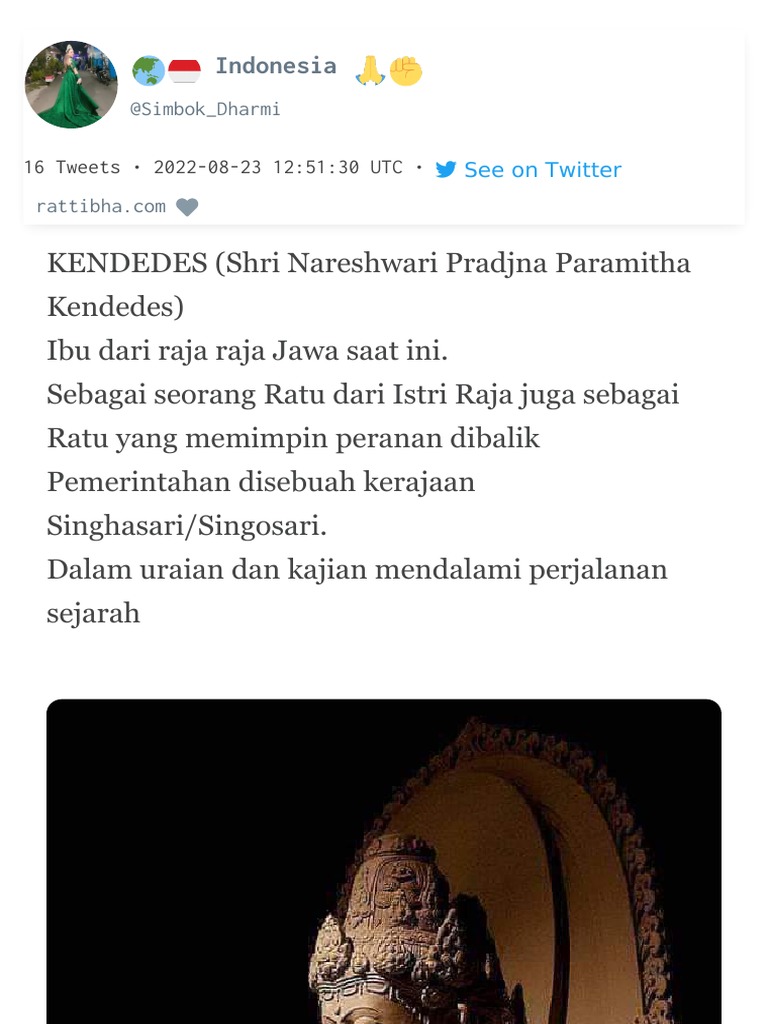 Kendedes (Shri Nareshwari Pradjna Thread by Simbok Dharmi Aug 23, 22 ...