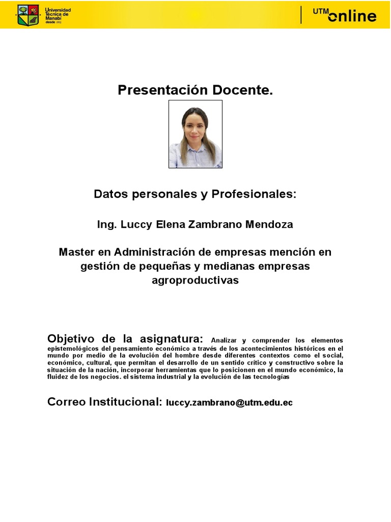 Presentación Docente | PDF