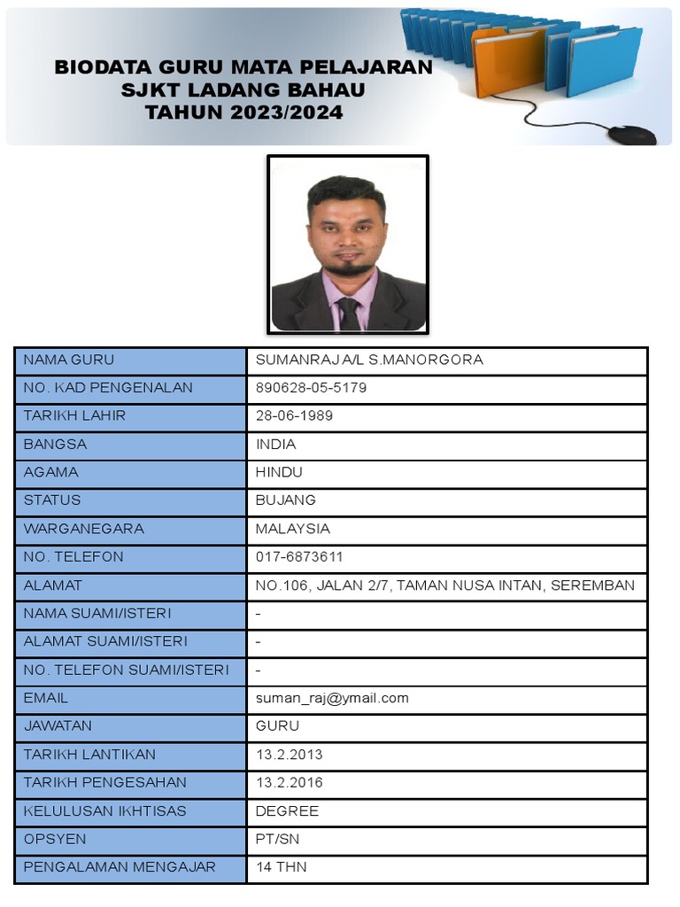 Biodata Guru | PDF