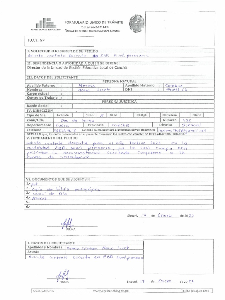 Contrato Docente-Maria Licet | PDF