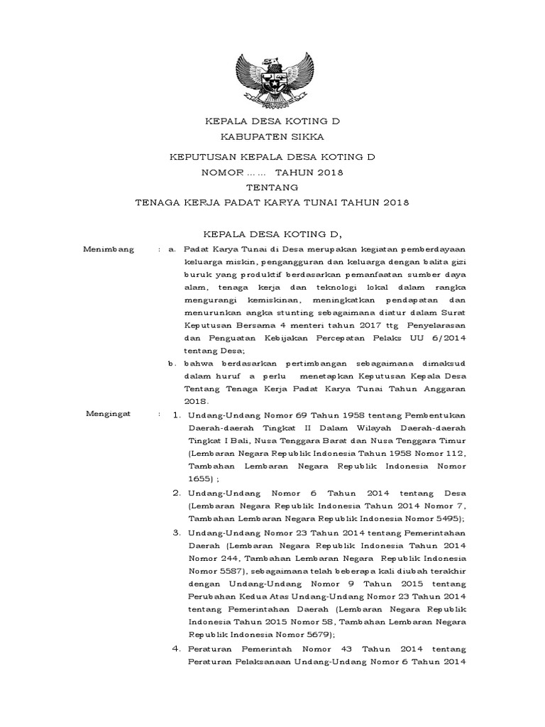 SK Tenaga Kerja - Kot D | PDF