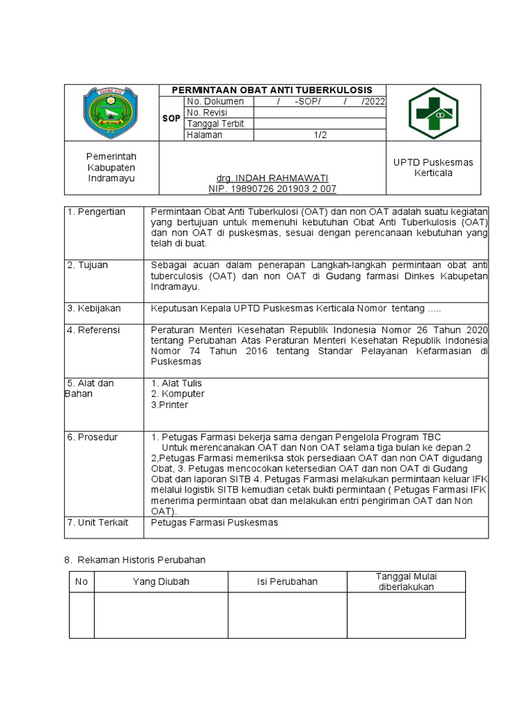 Sop Permintaan Oat | PDF