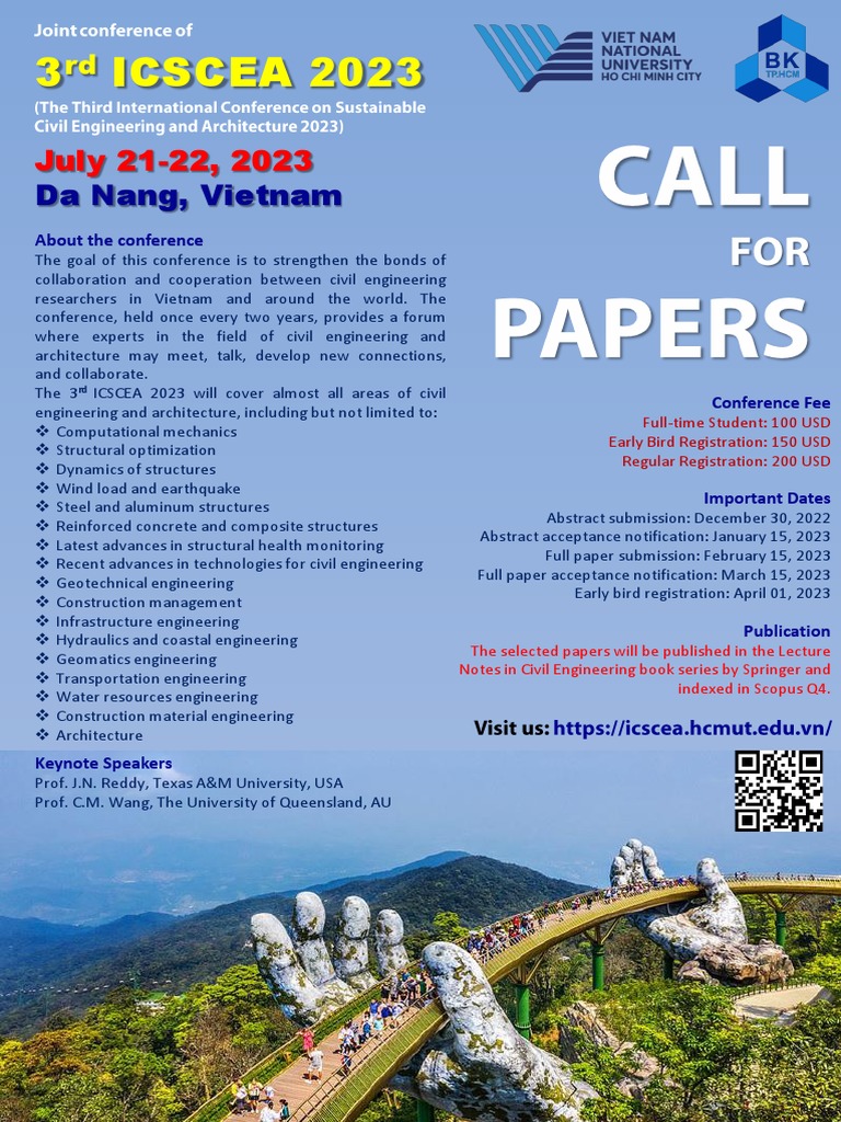 The 3rd ICSCEA 2023 Call For Papers | PDF | Civil Engineering | Engineering