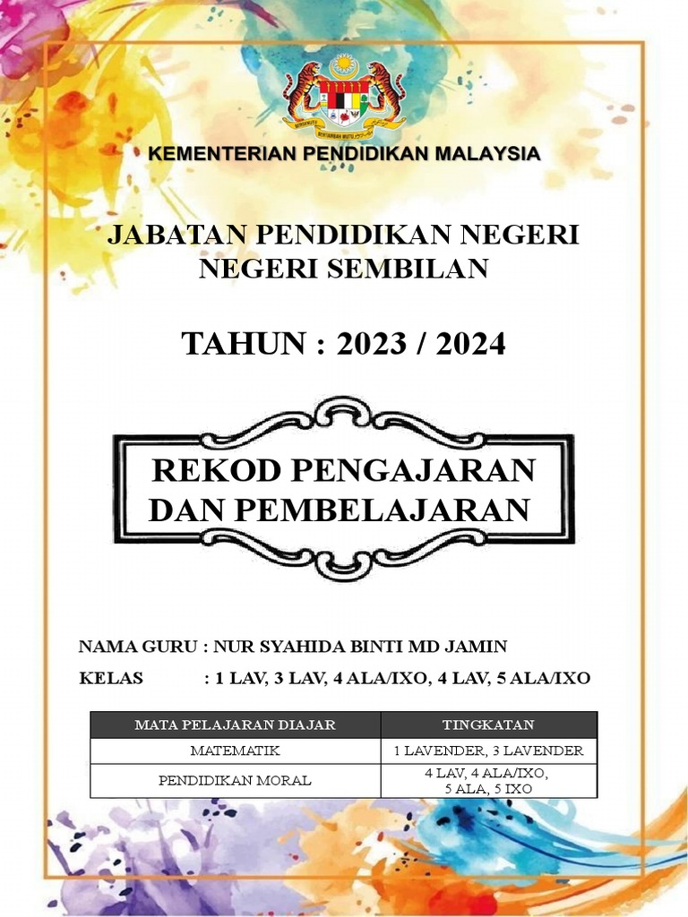 Fail Rekod Mengajar | PDF