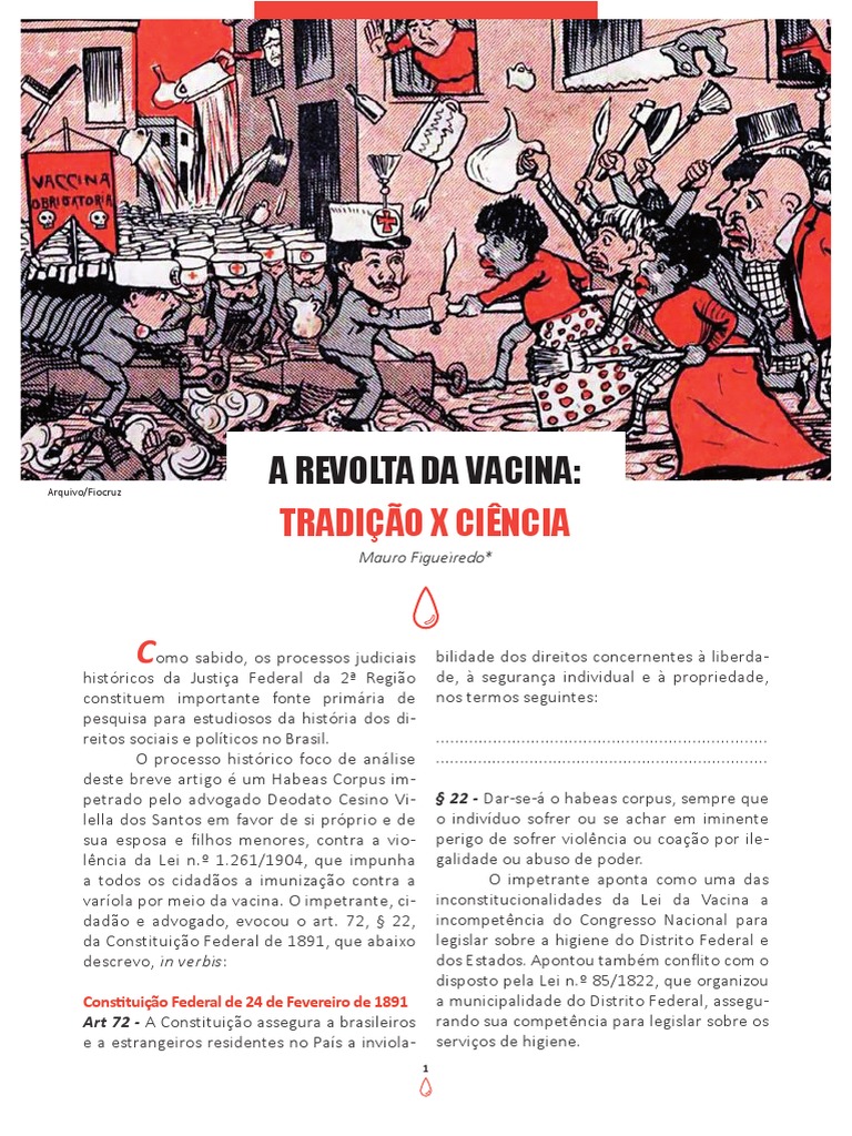 Resenha A Revolta Da Vacina | PDF | Habeas corpus | Vacinas