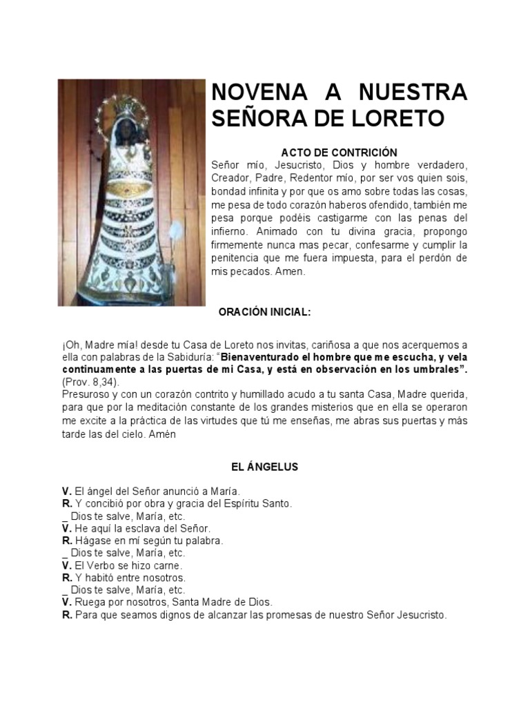 Novena A Nuestra Señora de Loreto Dia 4 | PDF | María, madre de Jesús | Creencia religiosa y ...