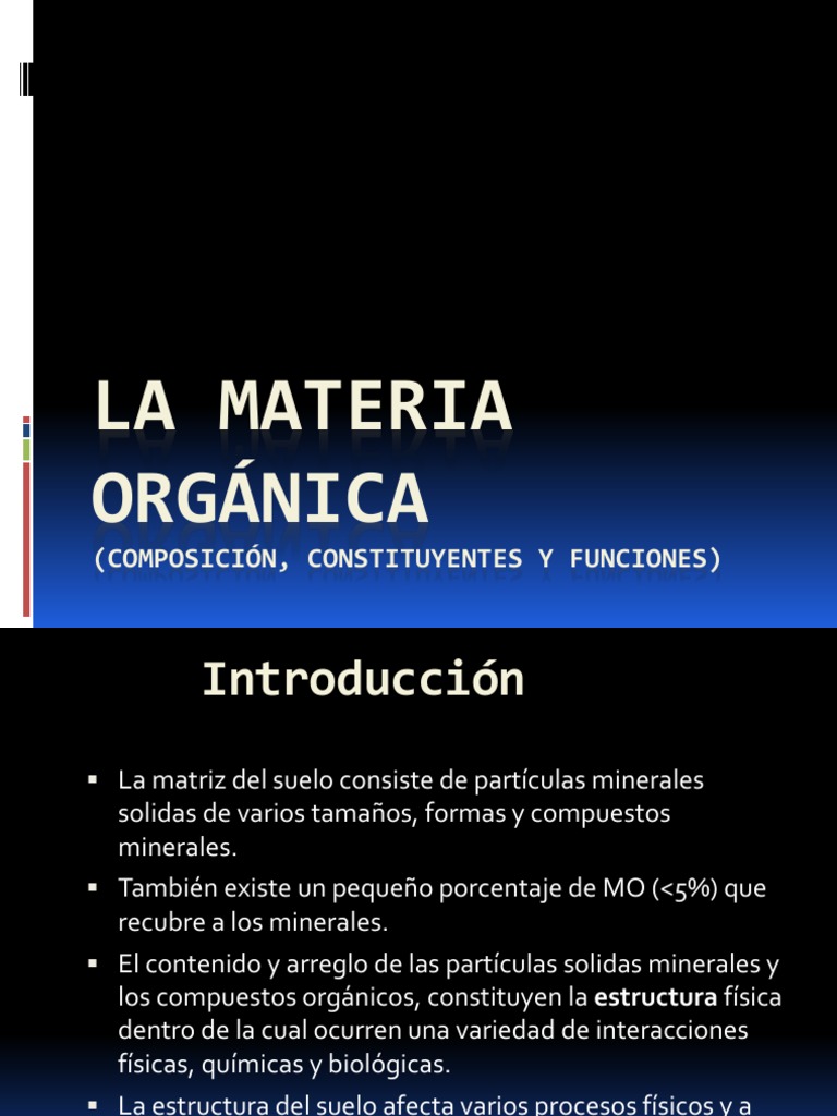 La Materia Organica | PDF