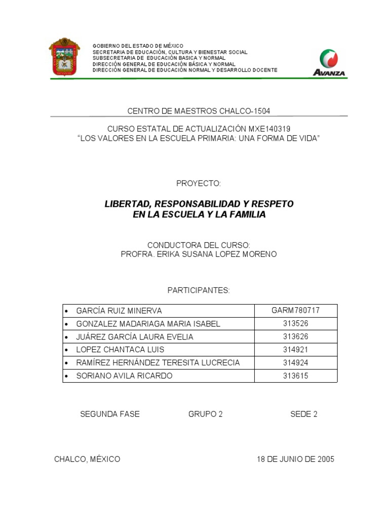Proyecto Educación en Valores | PDF | Educación primaria | Maestros