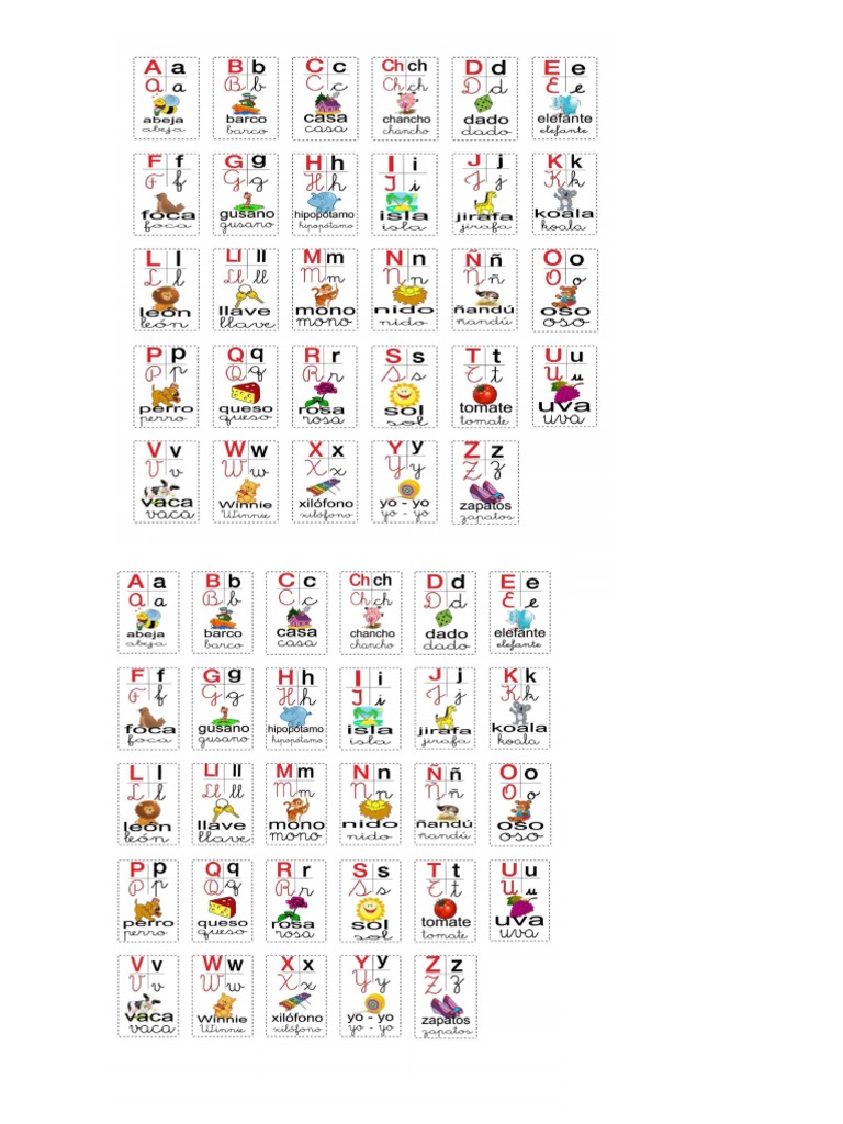 Abecedario Ilustrado Mesas2 | PDF