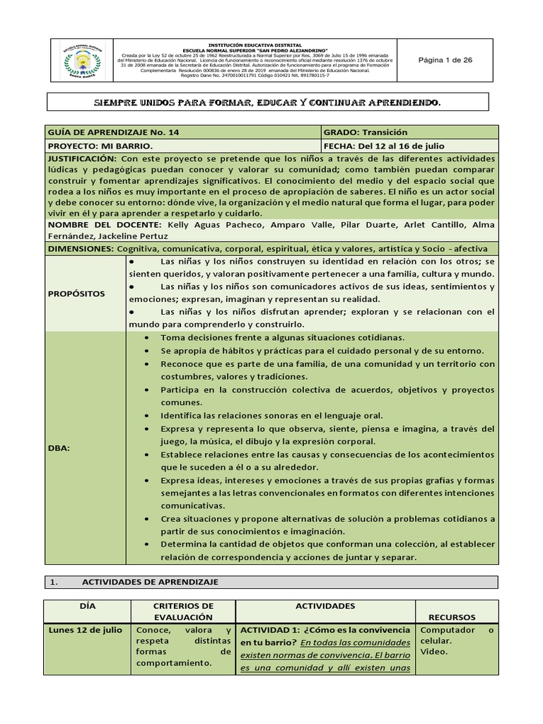 Mi Barrio 2 | PDF | Aprendizaje | Esfera