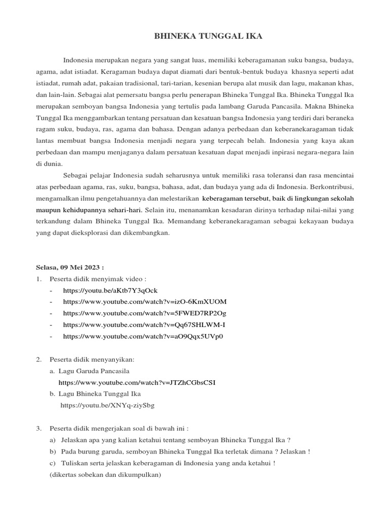 Bhineka Tunggal Ika | PDF