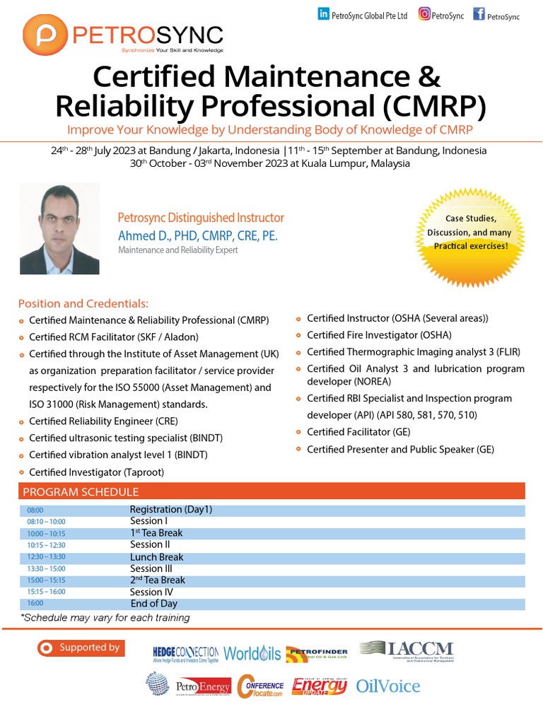PetroSync - Certified Maintenance Reliability Professionals 2023 | PDF ...