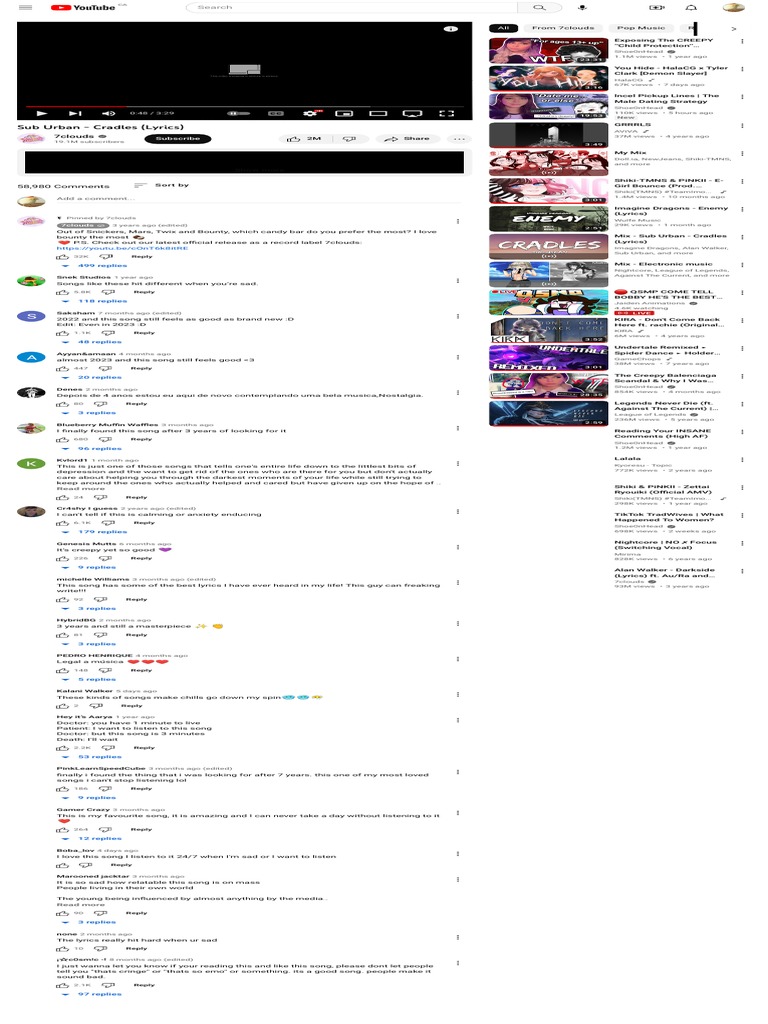Sub Urban) Cradles (Lyr2cs) : 7clouds | PDF