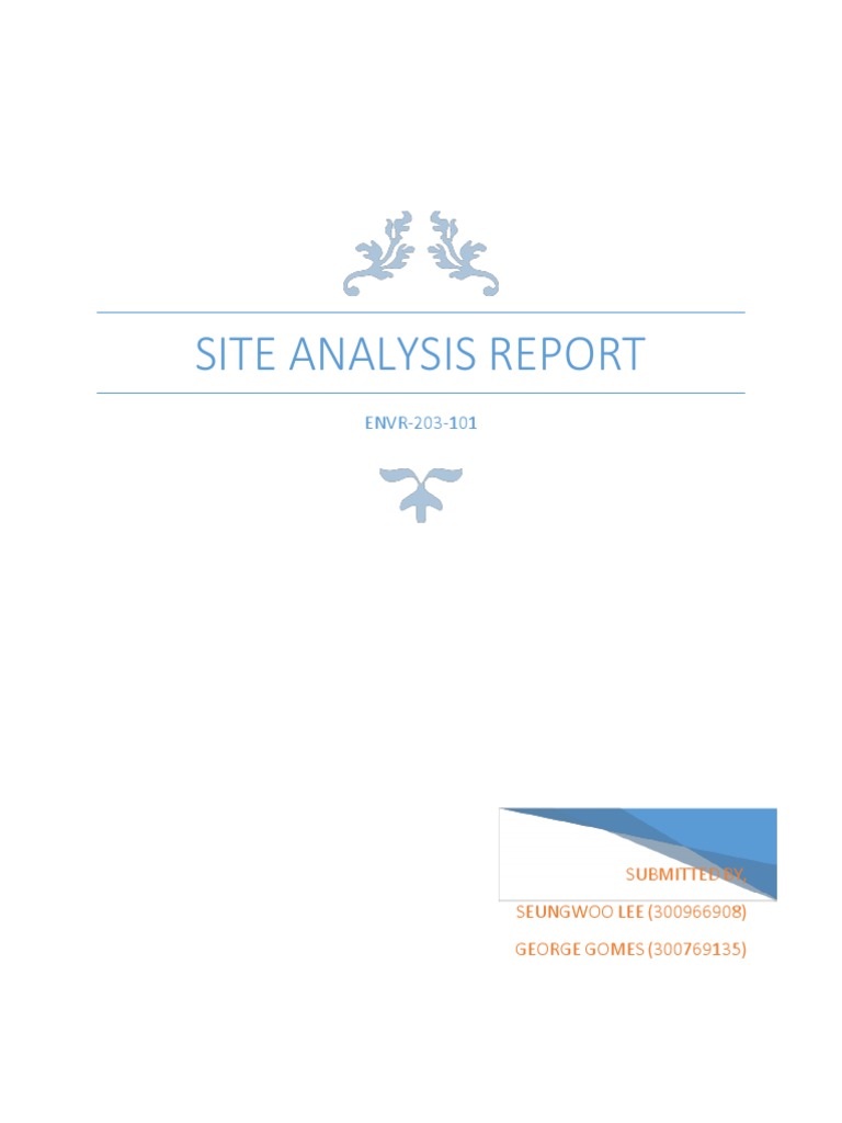 Envr-203 Site Analysis Report | PDF | Zoning | Mixed Use Development