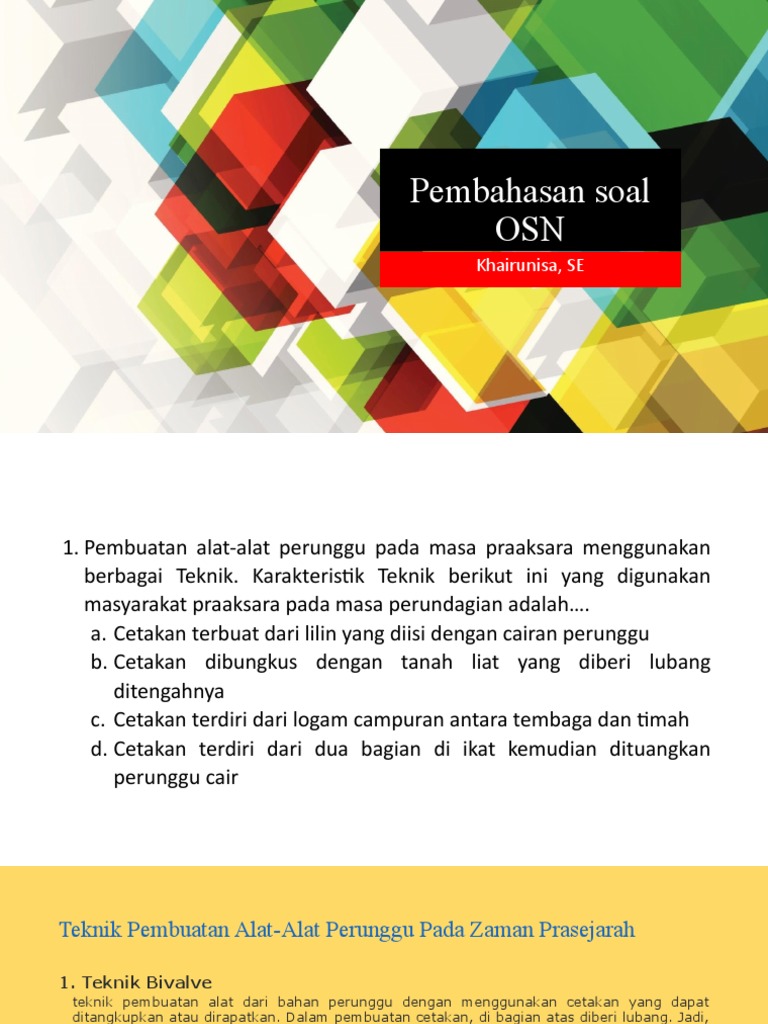 Saya Sedang Berbagi 'Pembahasan Soal OSN 2022' Dengan Anda | PDF