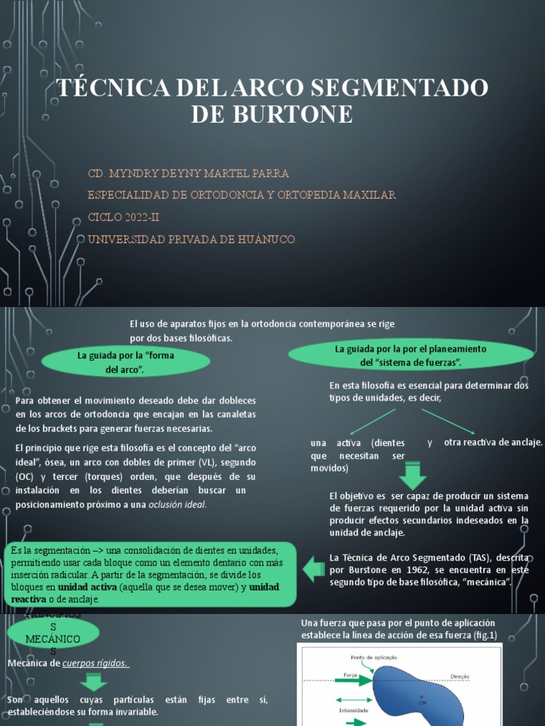 Técnica de Arco Segmentado de Burstone | PDF | Fuerza | Ortodoncia