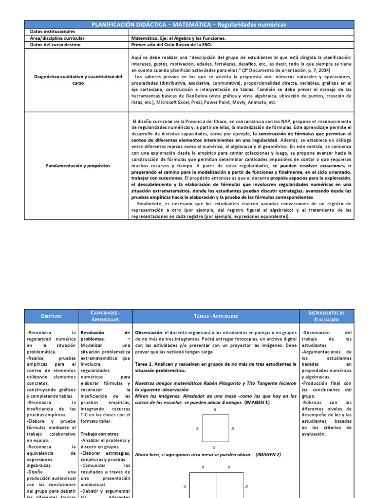 Regularidades Numericas | PDF | Matemáticas | Evaluación