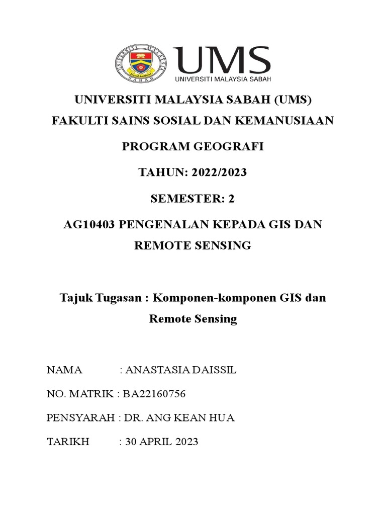 Komponen Gis Dan Remote Sensing | PDF