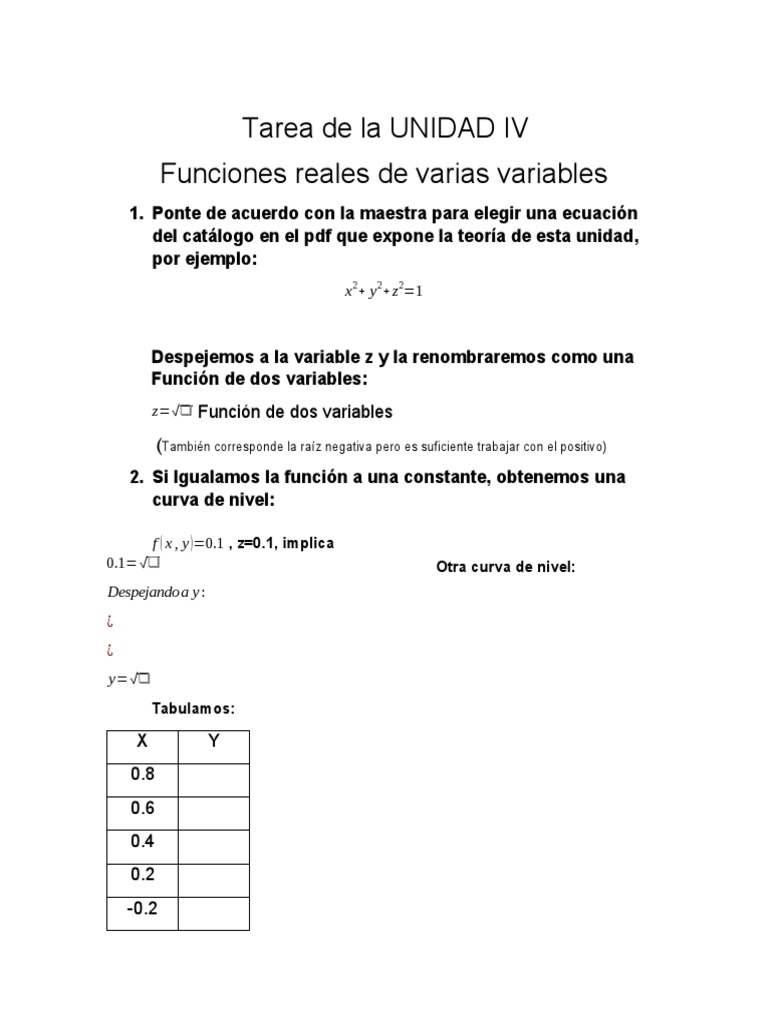 Tarea de La Unidad IV Funciones de Varias Variables | Descargar gratis PDF | Degradado | Vector ...