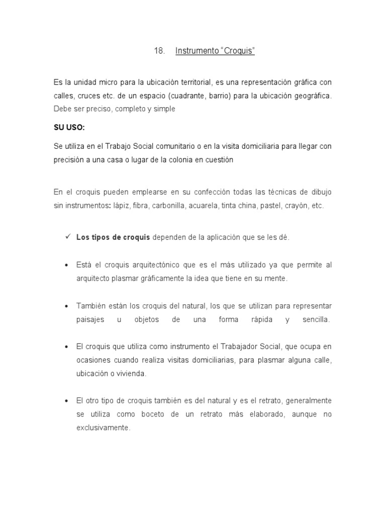 18.instrumento (Croquis) | PDF | Dibujo | Mapa