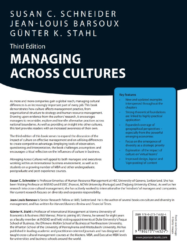Managing Across Cultures, 3rd Edition by Susan C. Schneider | PDF