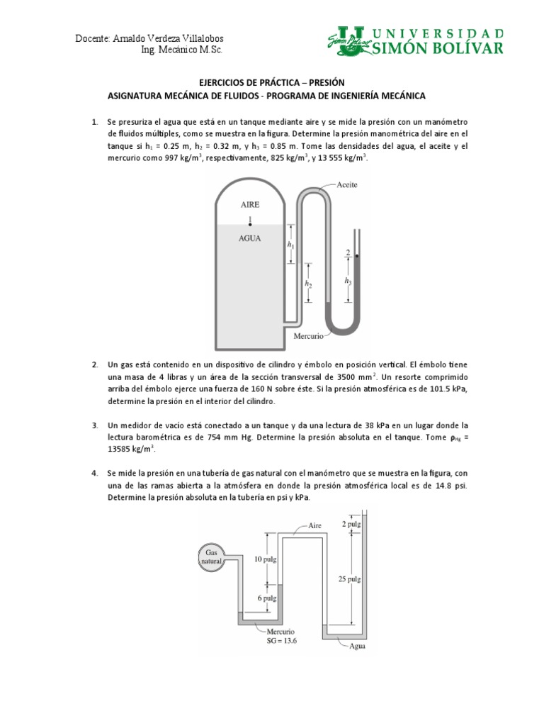 01 Presion 2023-01 | Descargar gratis PDF | Presión | Pascal (Unidad)