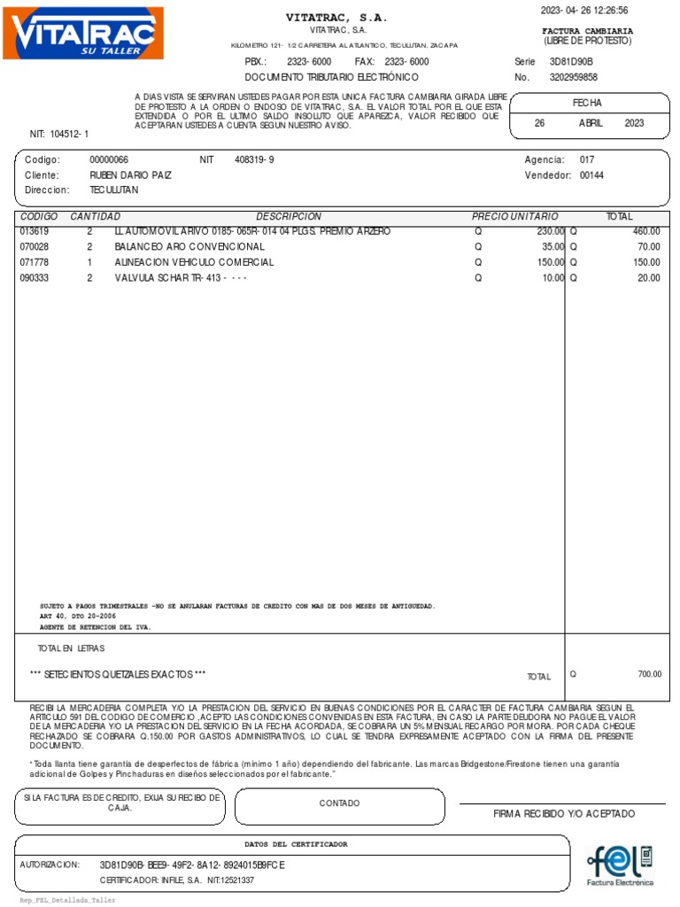 Ruben Dario | PDF | Factura | Economias