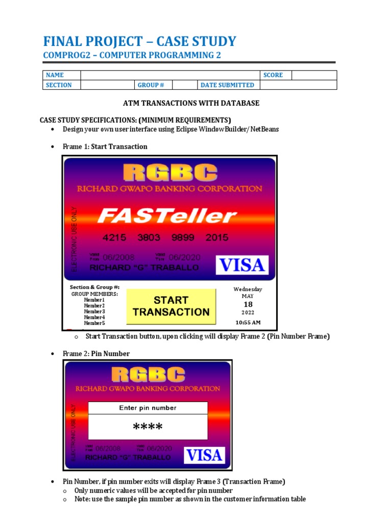 Final Project - Case Study | PDF | Personal Identification Number | Software Engineering