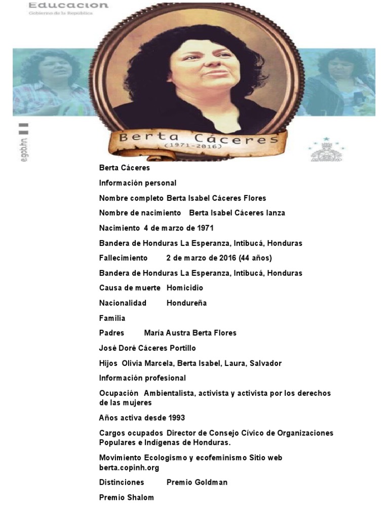 Berta Cáceres | PDF