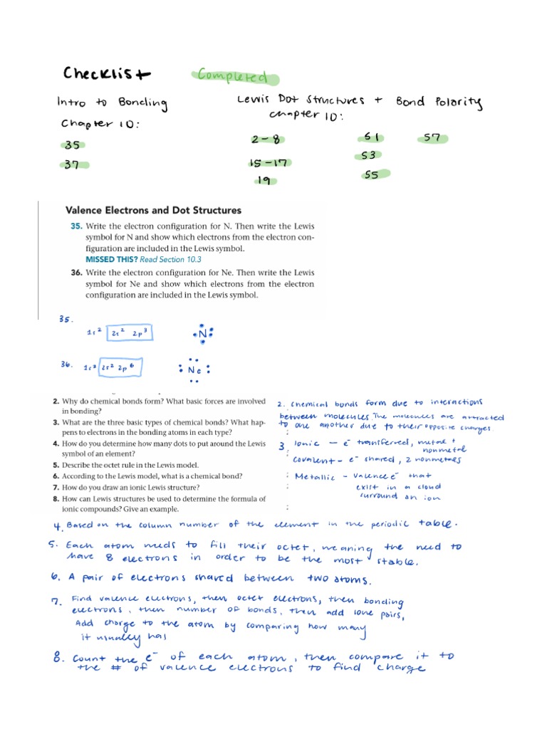 4.1 Mon EOC Problems | PDF | Chemical Bond | Covalent Bond